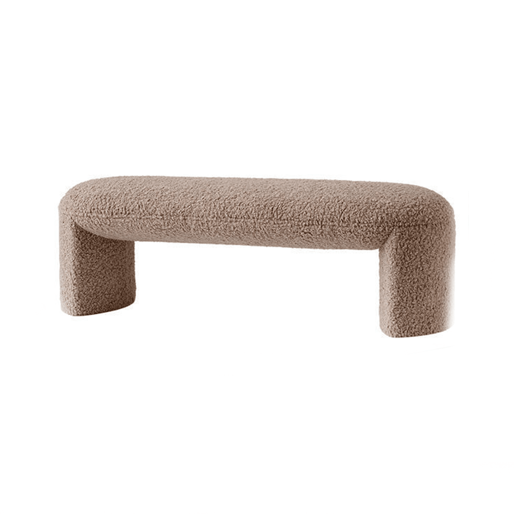 Minimalist Bouclé Bench - Modern & Versatile | HomeFurnish – Brightly Home