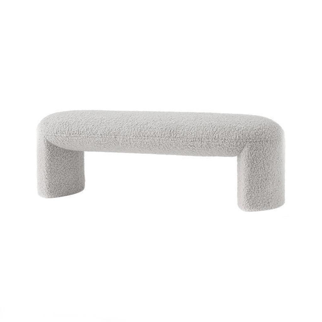 Minimalist Bouclé Bench - Modern & Versatile | HomeFurnish – Brightly Home
